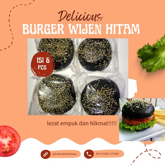 Jual Roti Burger Hitam 1 Pak isi 6 pcs -Black Bun Burger 6pc | Shopee ...