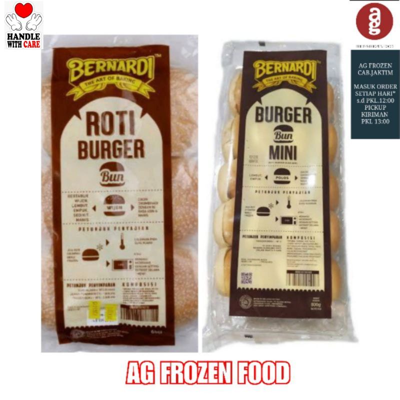 Jual Bernardi Roti Burger Wijen Isi 6 & Roti Burger Mini isi 20 pcs ...