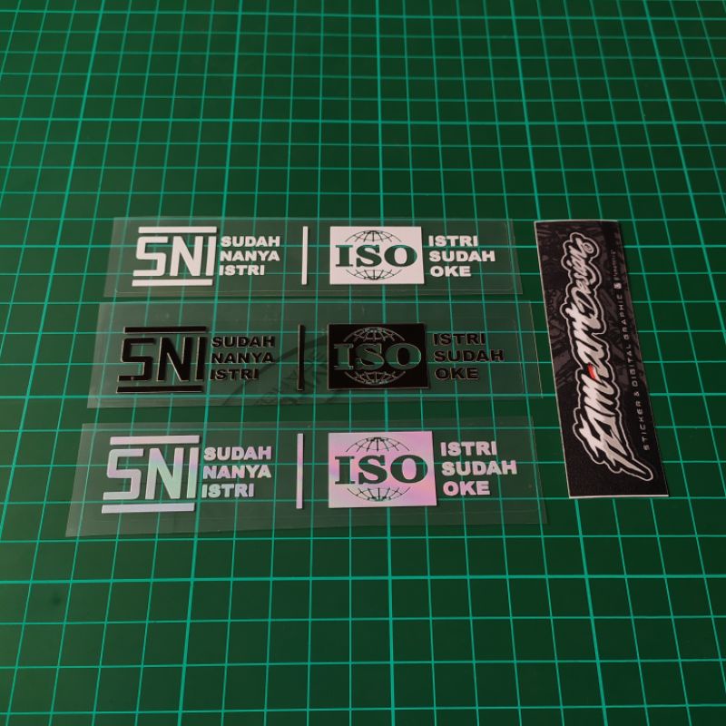 Jual Sticker SNI Sudah Nanya Istri | ISO Istri Sudah Oke (Print UV Gel ...
