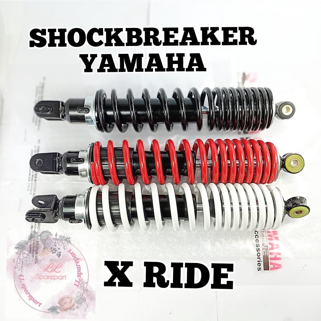Jual SHOCKBREAKER SHOCK BELAKANG YAMAHA X RIDE WARNA MERAH PUTIH HITAM KUALITAS ASLI ORIGINAL ...