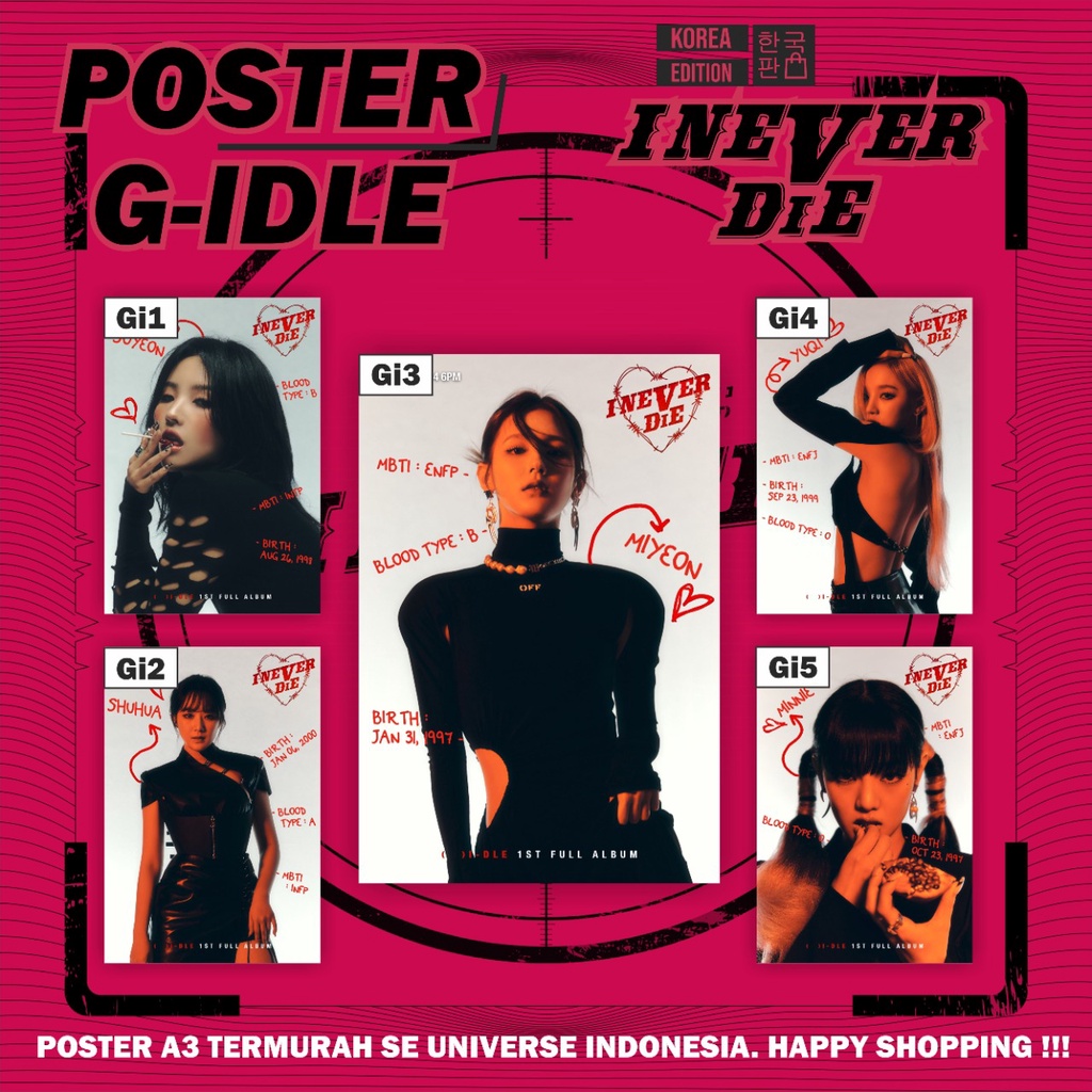 Jual Poster G-Idle I Never Die Tomboy Neverland | Shopee Indonesia