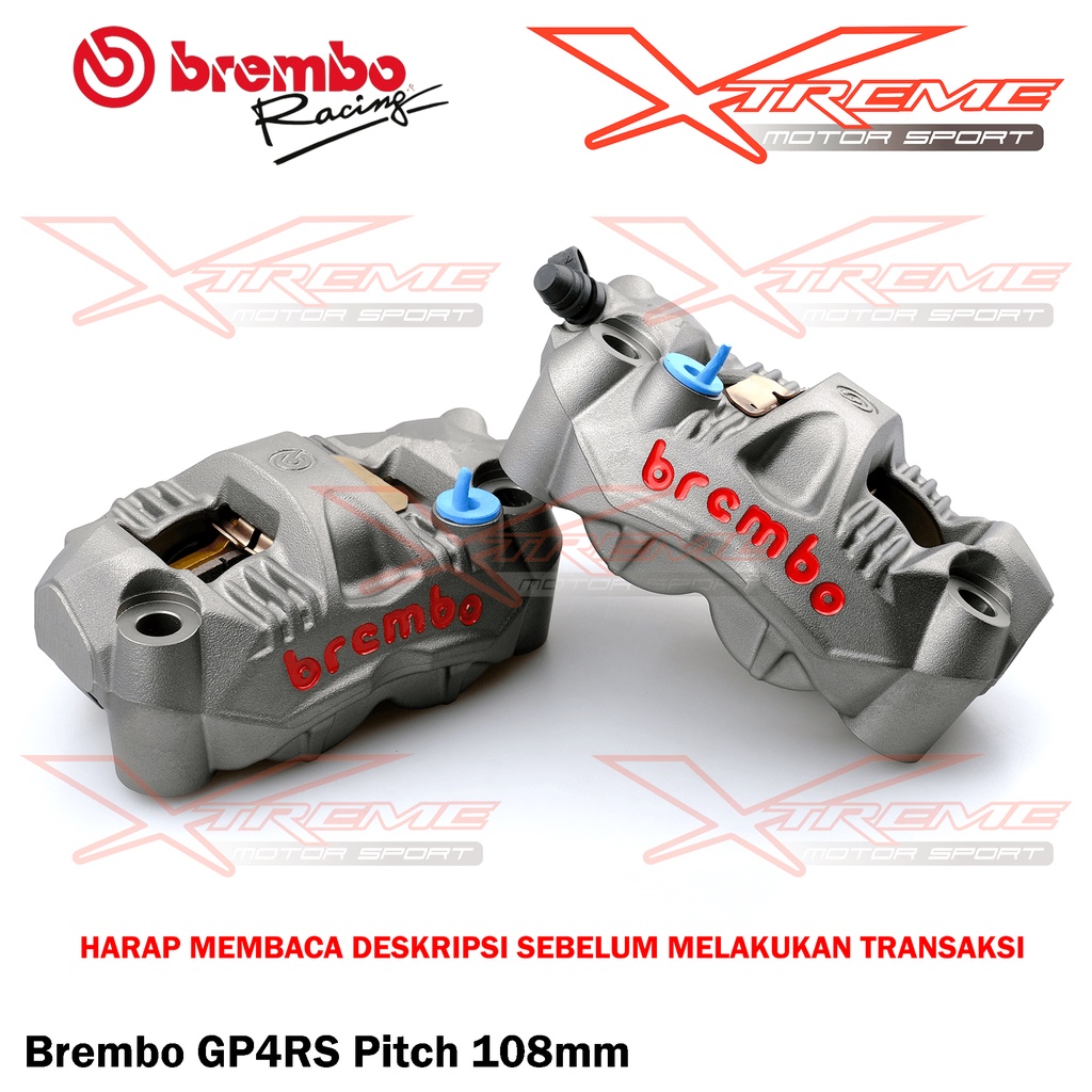 Jual Kaliper Brembo GP4RS 108 mm Original Brembo Italy Universal Sepasang Set / Kanan Aja / Kiri ...
