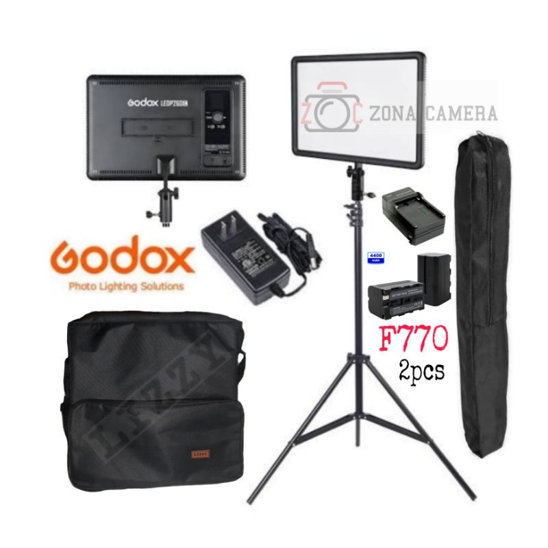 Jual Paket Godox P260c LED Video Light Komplit P260 C P260C P 260C ...