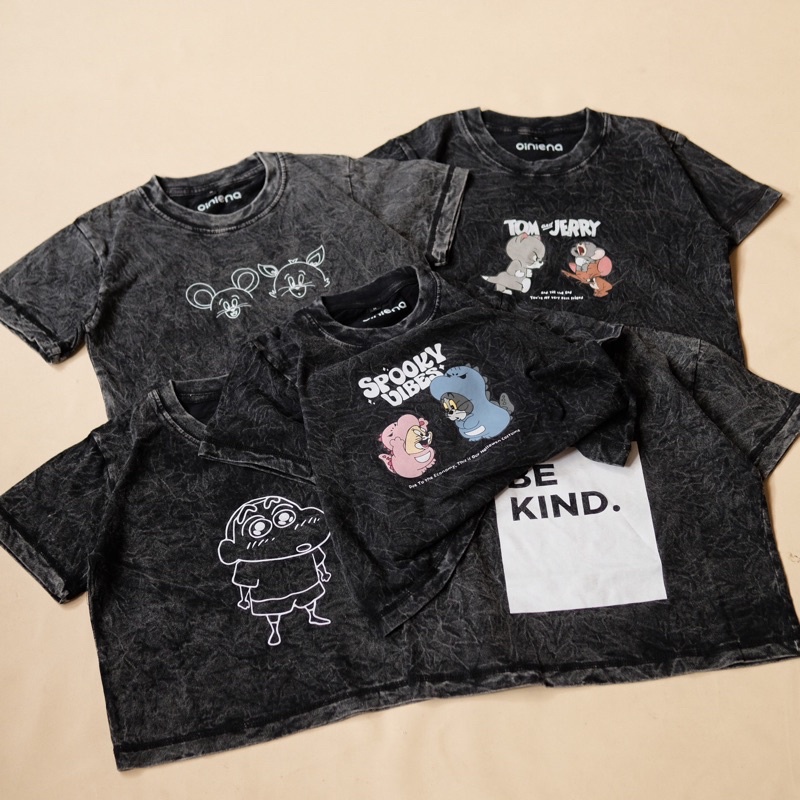 Jual OINIENA - BLACK WASHED TEE | Shopee Indonesia
