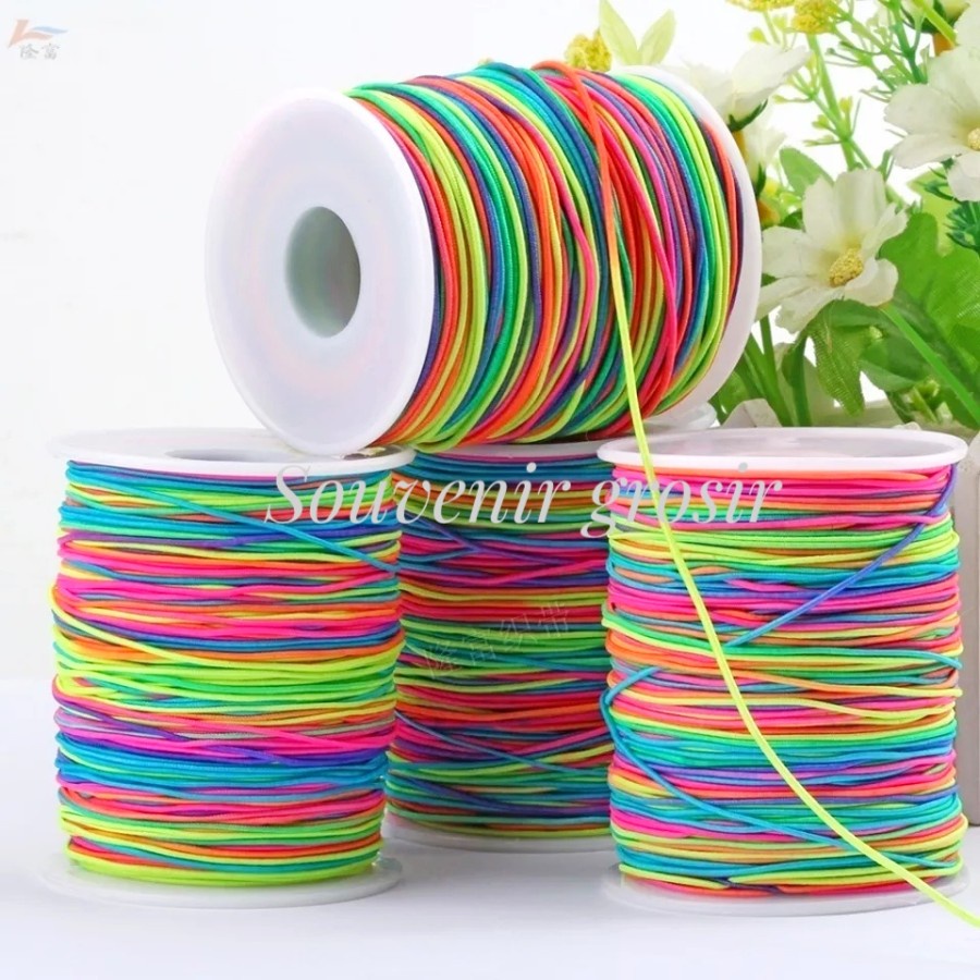 Jual Tali Satin Gradasi - Tali China Rainbow | Shopee Indonesia