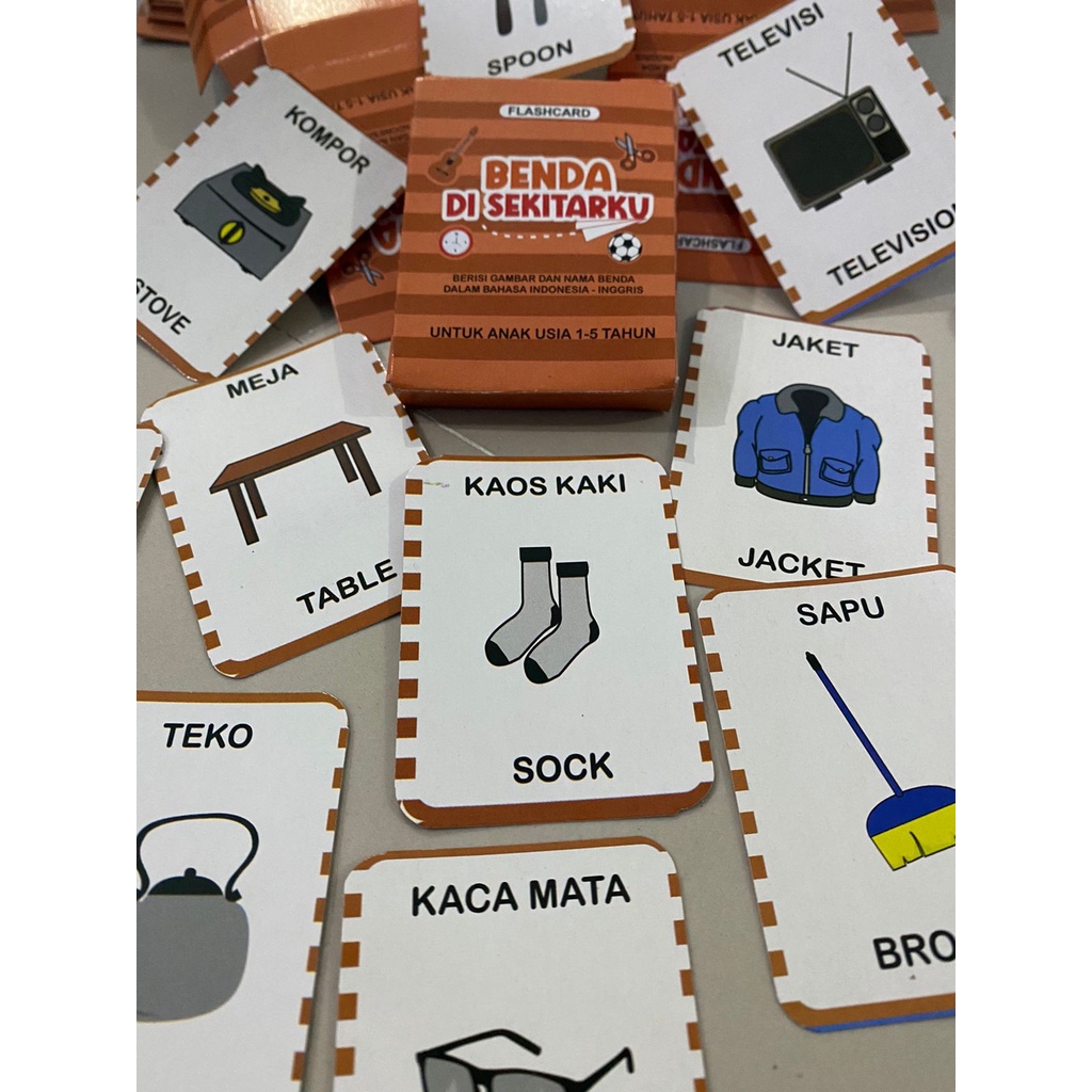 Jual Flash Card Edukasi Anak / Benda Disekitarku / N R | Shopee Indonesia