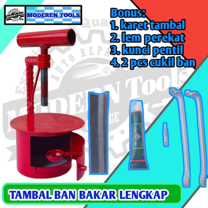 Jual BONUS lengkap Alat Tambal Tempel Ban Bakar Sepeda Motor | Shopee ...