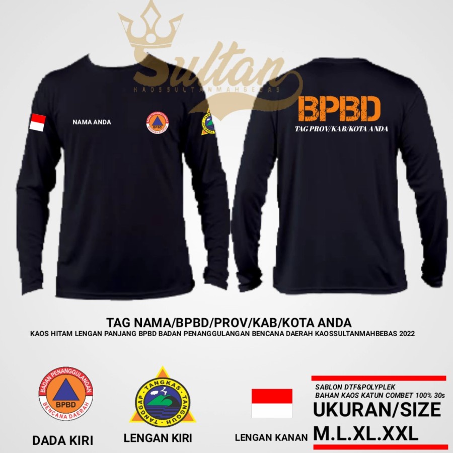 Jual Kaos BPBD/ Baju BPBD/ Atasan BPBD Lengan Panjang | Shopee Indonesia