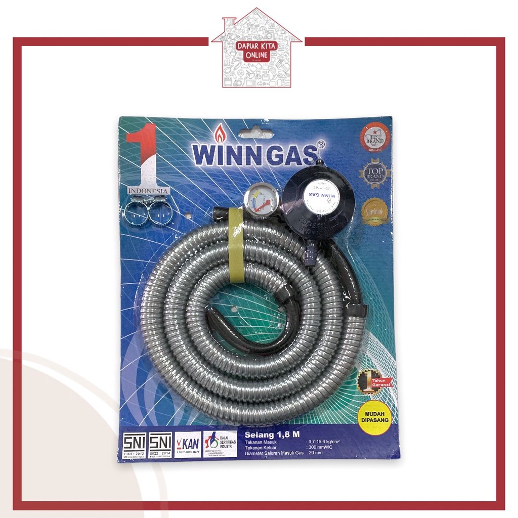 Jual Paket Selang Regulator Winn Gas 298 M / Selang Paket Tekanan ...