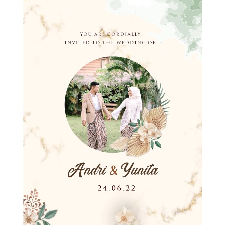 Jual [New Desain] Undangan Digital Video Pernikahan Rustic Aesthetic ...