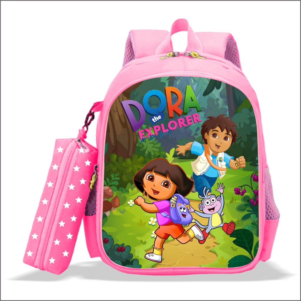Jual Tas Ransel Sekolah Anak Perempuan TK dan SD Karakter Kartun DORA ...