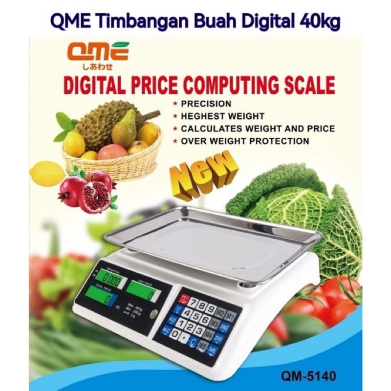Jual timbangan buah digital QME 40kg ( QM-4150 ) | Shopee Indonesia