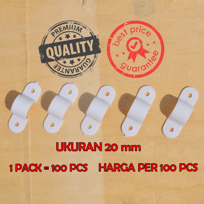 Jual Klem Clamp Pipa Pvc Conduit Listrik Omega Putih Gradeori Clipsal ...