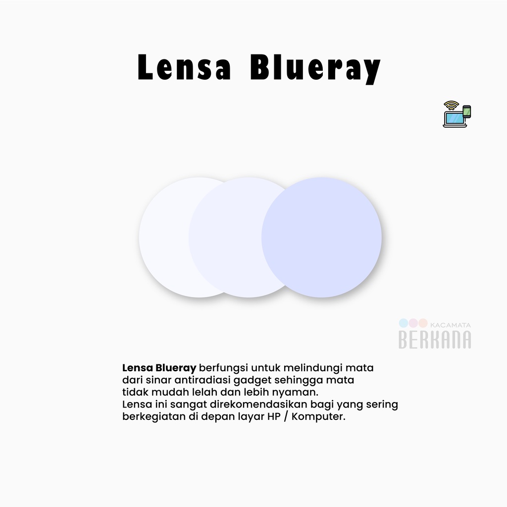Jual LENSA ANTIRADIASI SINAR BIRU GADGET BLUERAY (MINUS, CYLINDER, PLUS ...
