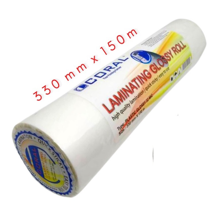 Jual Plastik Laminating Glossy Roll Coral / Laminating Glossy Roll 330 ...
