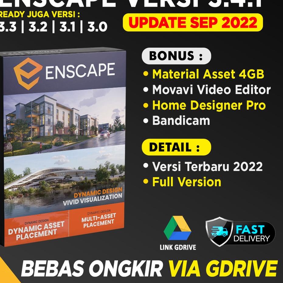 Jual Terkini VZGZY ENSCAPE 3D 3.2 FULL VERSION 2022 For SketchUp Rhino Archicad Revit 34 Seller ...
