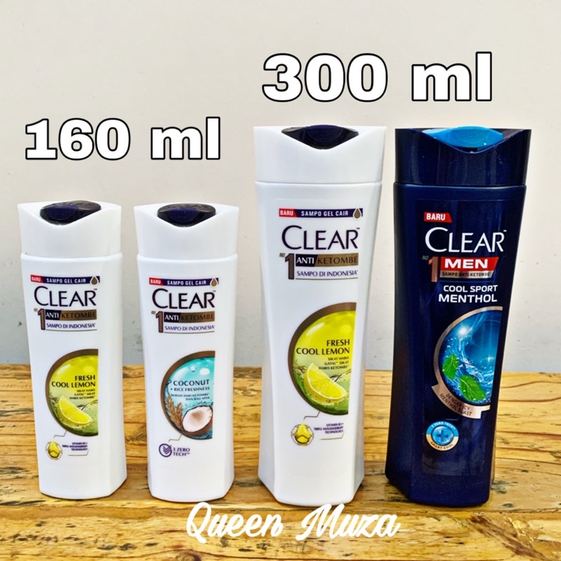 Jual Clear Men Shampoo 160ml 300ml Anti Dandruff Cool Sport Menthol 3 ...