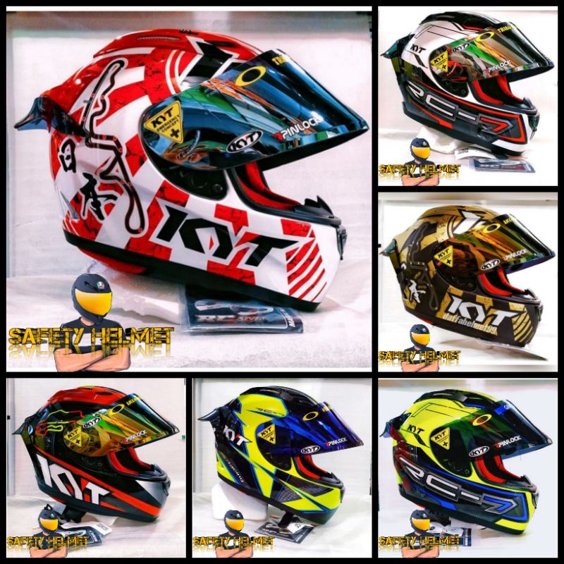Jual Helm full face KYT RC-7 original modif GP Edition | KYT RC 7 ...