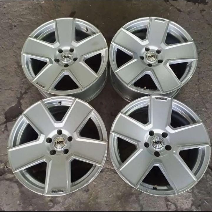 Jual Velg Mobil Seken Hsr Kworr Ring 18 Lubar 8 Pcd 5x114 Silver cocok ...