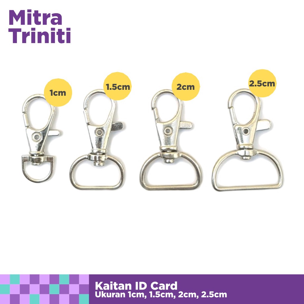 Jual Kaitan 2,5cm 25mm Kait Lanyard Accessories Bahan Id card Idcard ...