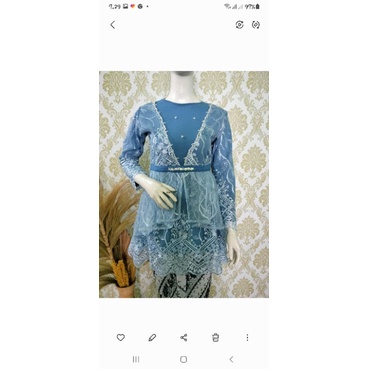 Jual KEBAYA MODERN/KEBAYA MALIKA BLUE ICE/COD | Shopee Indonesia