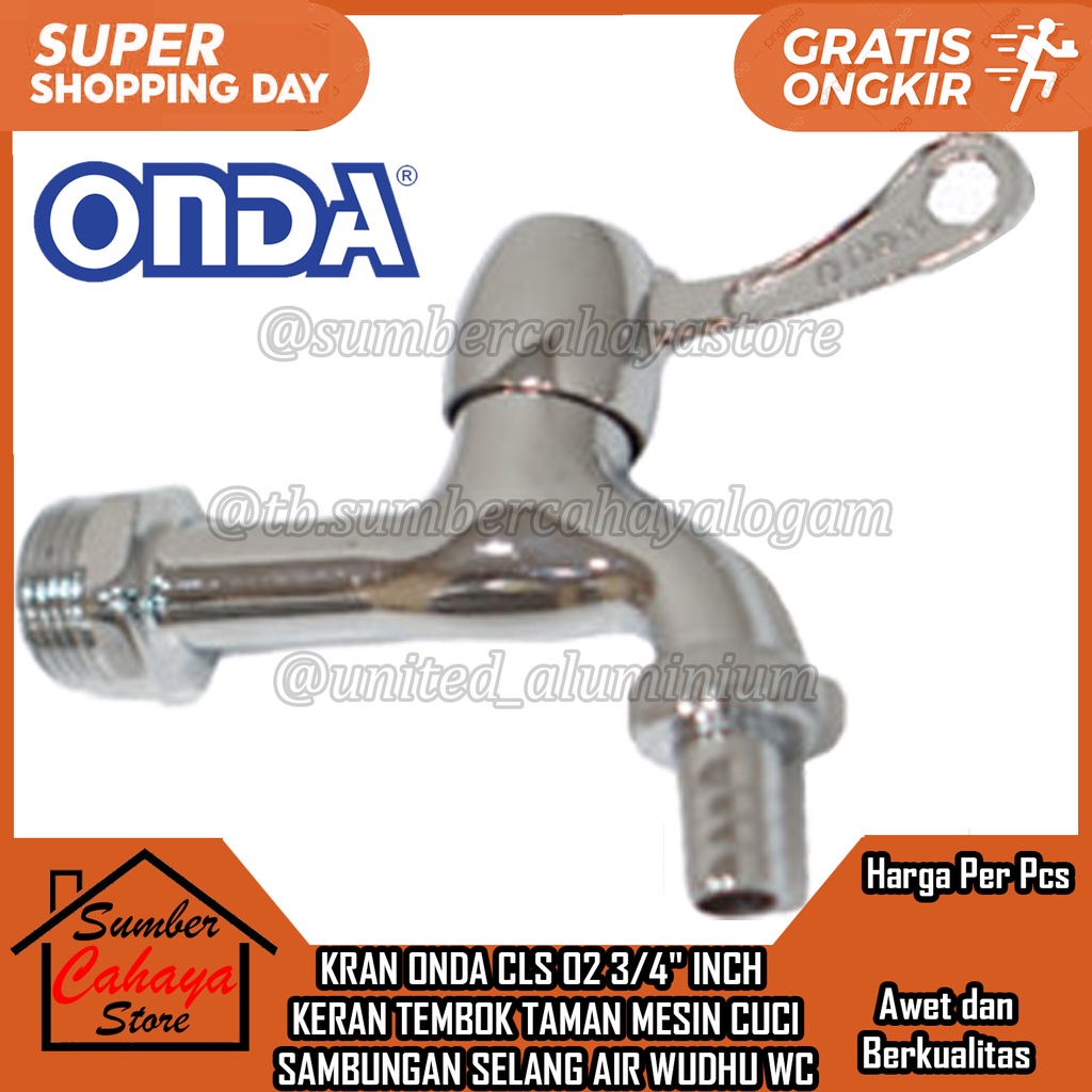 Jual Onda Cls 02 Kran Tembok Keran Taman Garden Tap 3/4 Inch Keran Air ...