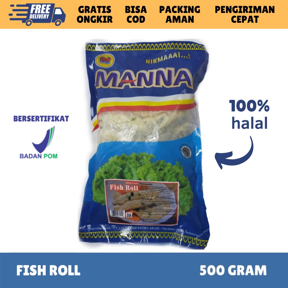 Jual [FROZEN FOOD GOMANNA] FISH ROLL IKAN ISI 20 (500GR) SOSIS IKAN ...