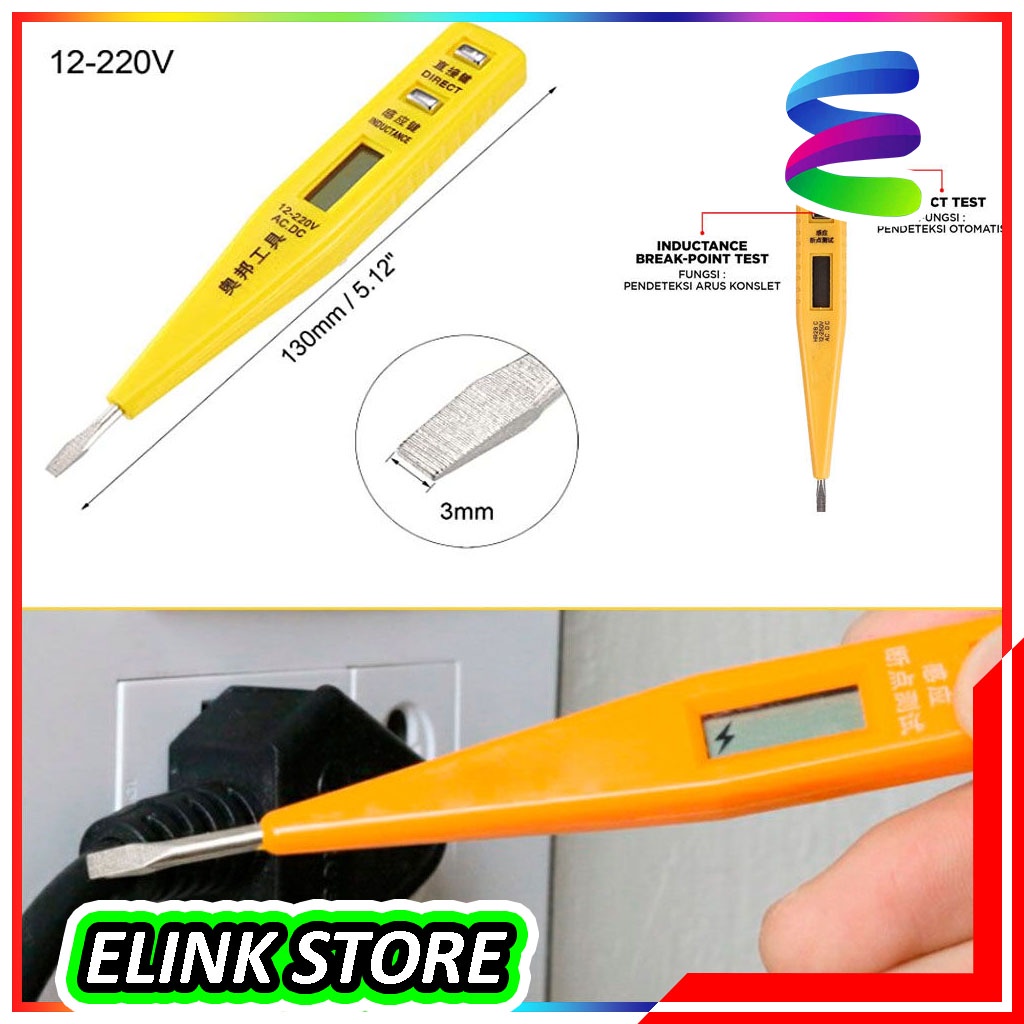 Jual Tespen Digital AC / DC Tester Listrik | Shopee Indonesia