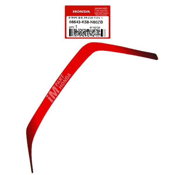 Jual 86643-K58-N60ZB Stiker Stripe B R Fr Cover Type 1 Revo X Fi Merah ...