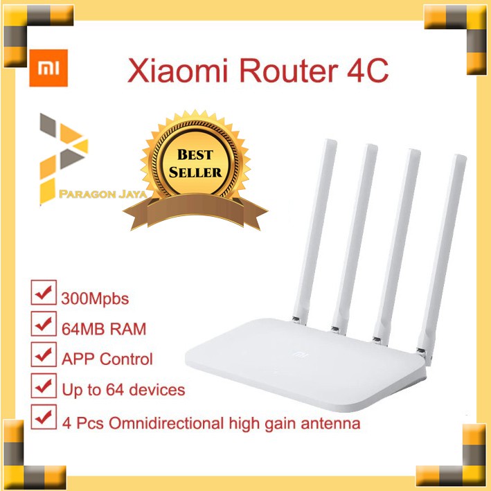 Jual MiWifi Router 4C 300Mbps 2.4GHz Smart Control Mi Wifi Router Wireless | Shopee Indonesia