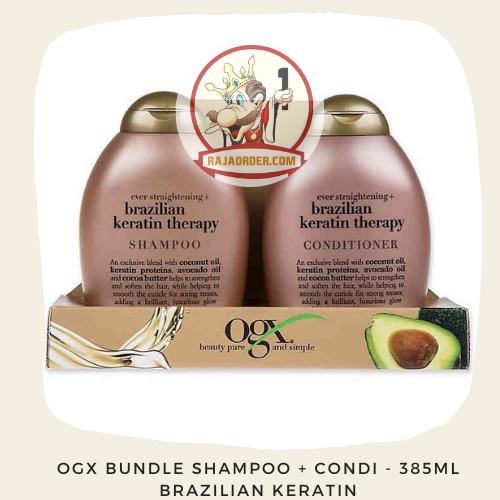 Jual Shampoo Ogx Brazilian Keratin Bundle (Shampoo + Conditioner ...