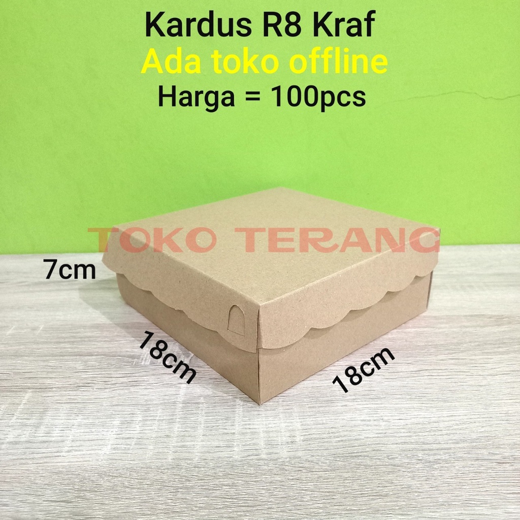 Jual Kardus coklat 18x18 kraf 350gsm kardus jajan kue kardus nasi ...