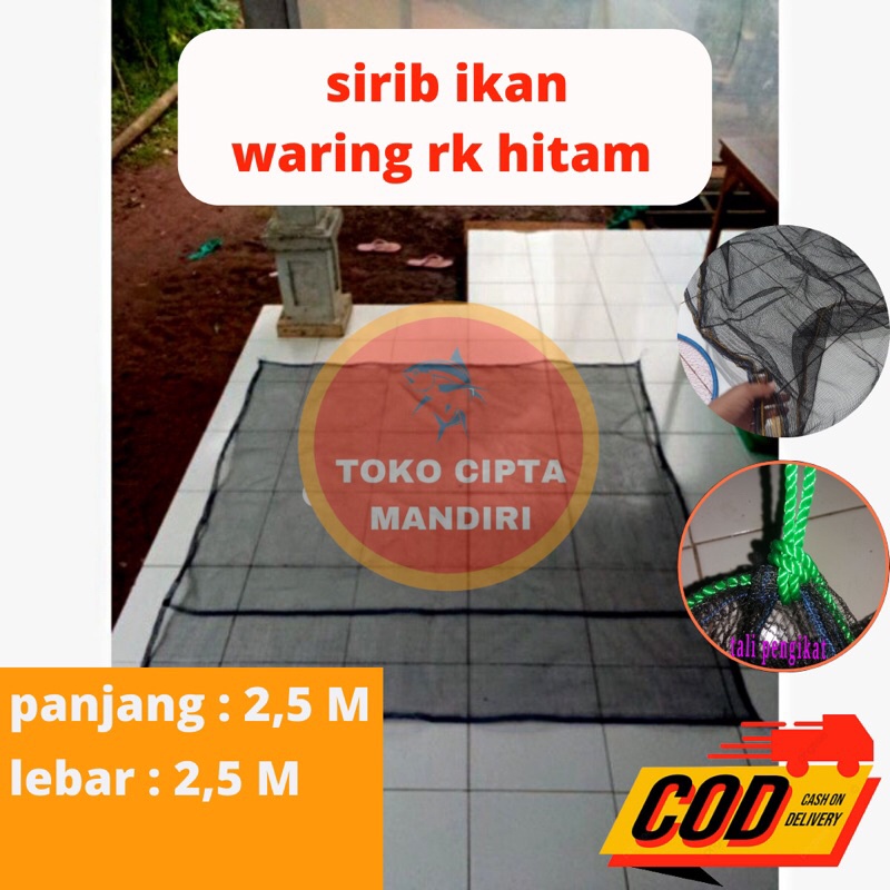 Jual anco ikan sirib ikan anco udang waring rk hitam sirib 2,5x2,5 ...