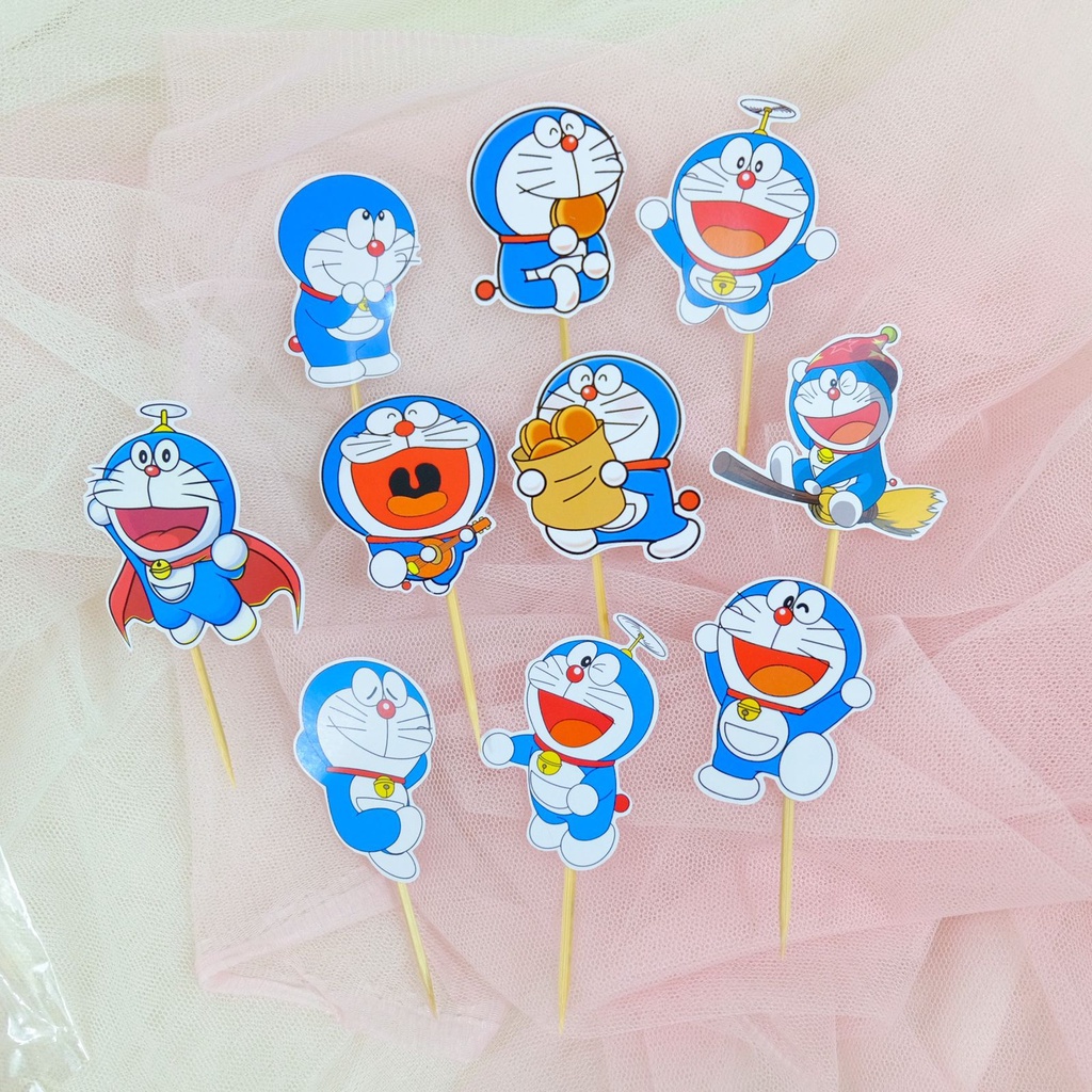 Jual Doraemon Topper Cupcake Birthday / Hiasan Cupcake Ulang Tahun ...