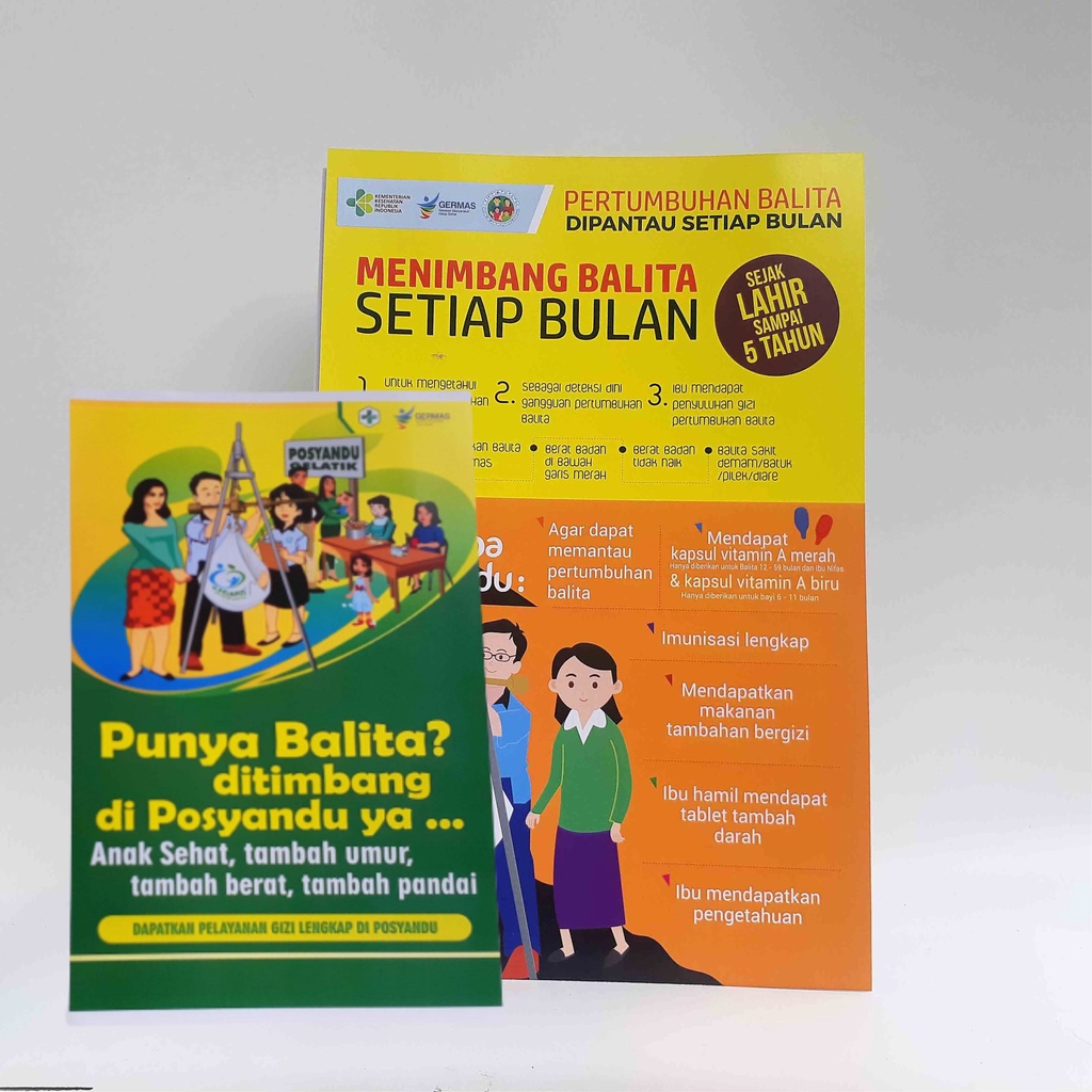 Jual Poster 12 Indikator Keluarga Sehat - Menimbang Balita di Posyandu ...