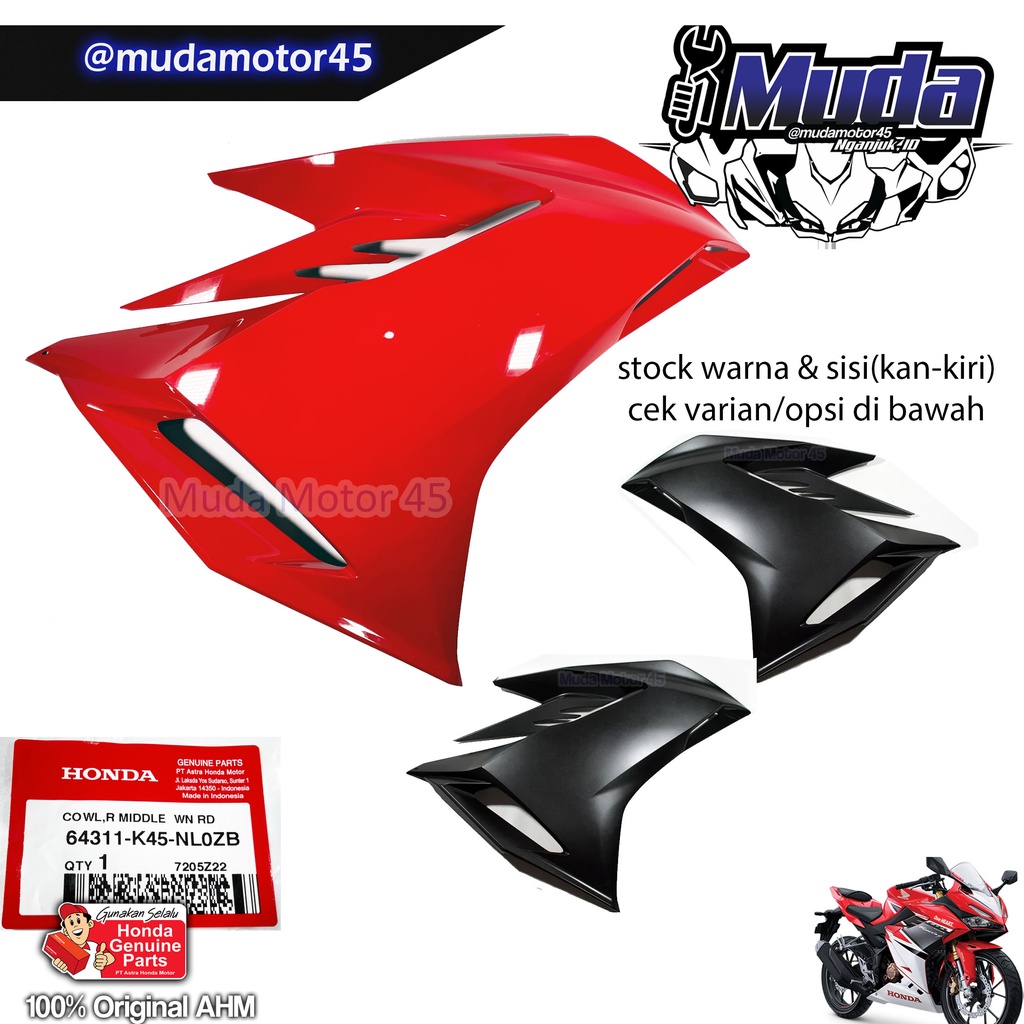 Jual FAIRING CBR150R K45R 2021 2022 2023 2024 KANAN OR KIRI 64311-64411-K45-NL0ZC 64311K45NL0ZD ...