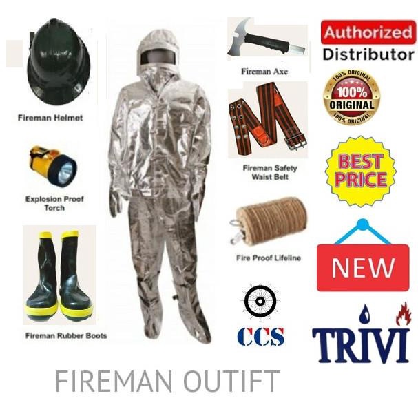 Jual fire fighting fireman outfit,pakaian pemadam kebakaran aluminium ...