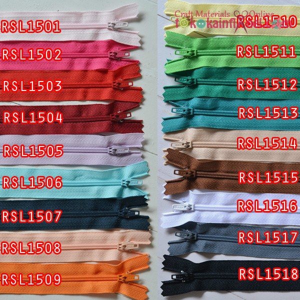 Jual Resleting YKK FRC-32 panjang 6 inch / 15cm RSL15 (Per Satuan) | Shopee Indonesia