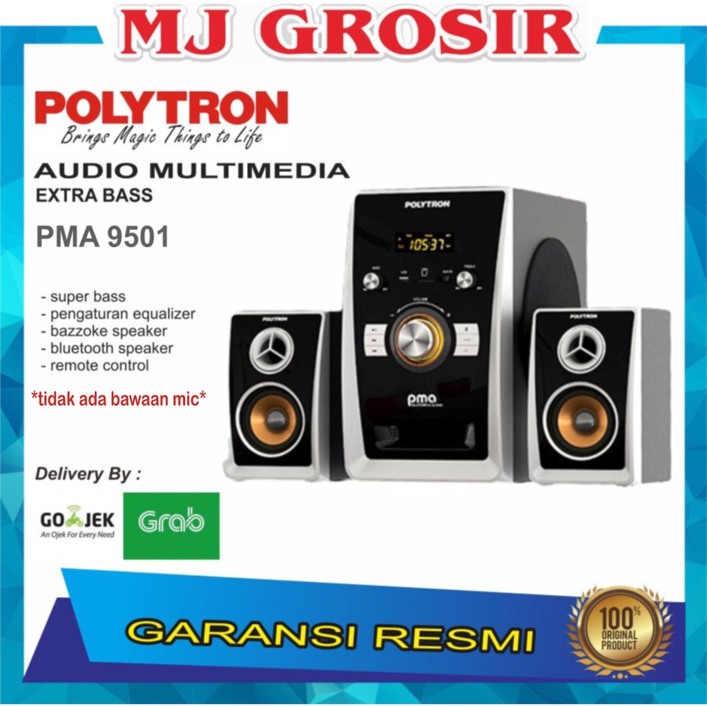 Jual PROMO POLYTRON SPEAKER AUDIO PMA 9501 PMA9501 SUPER BASS USB ...