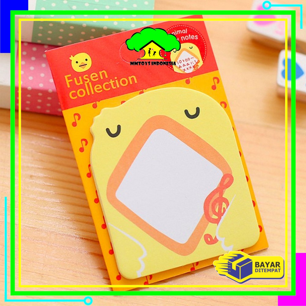 Jual MI-A3 Sticky Notes Motif Binatang Tempelan Kertas Catatan Memo ...