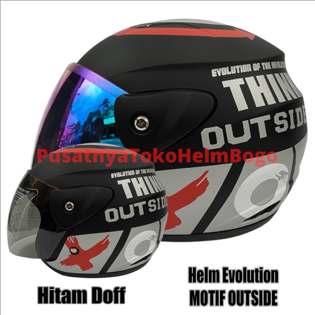 Jual HELM GM EVOLUTION HELMET HALF FACE MOTIF SPARTAN MIRIP SEPERTI HELM GM ORIGINAL UNTUK PRIA ...