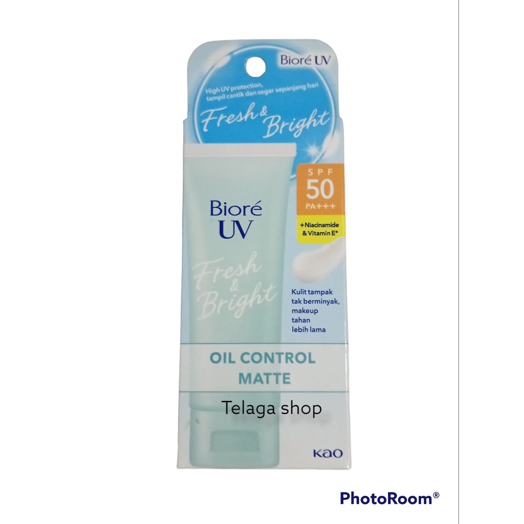 Jual Biore UV Oil Control Matte Fresh & Bright SPF 50 Pa +++ 30 gr ...