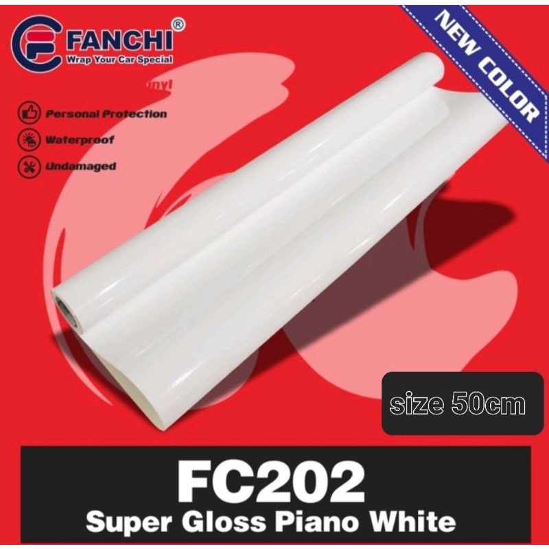 Jual Sticker Fanchi FC202 Putih Super Gloss Glossy Piano White Premium ...