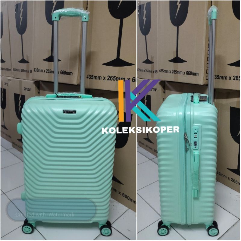 Jual Koper Import Polo Polycarbonate Hijau Mint ukuran Bagasi 24 inch ...