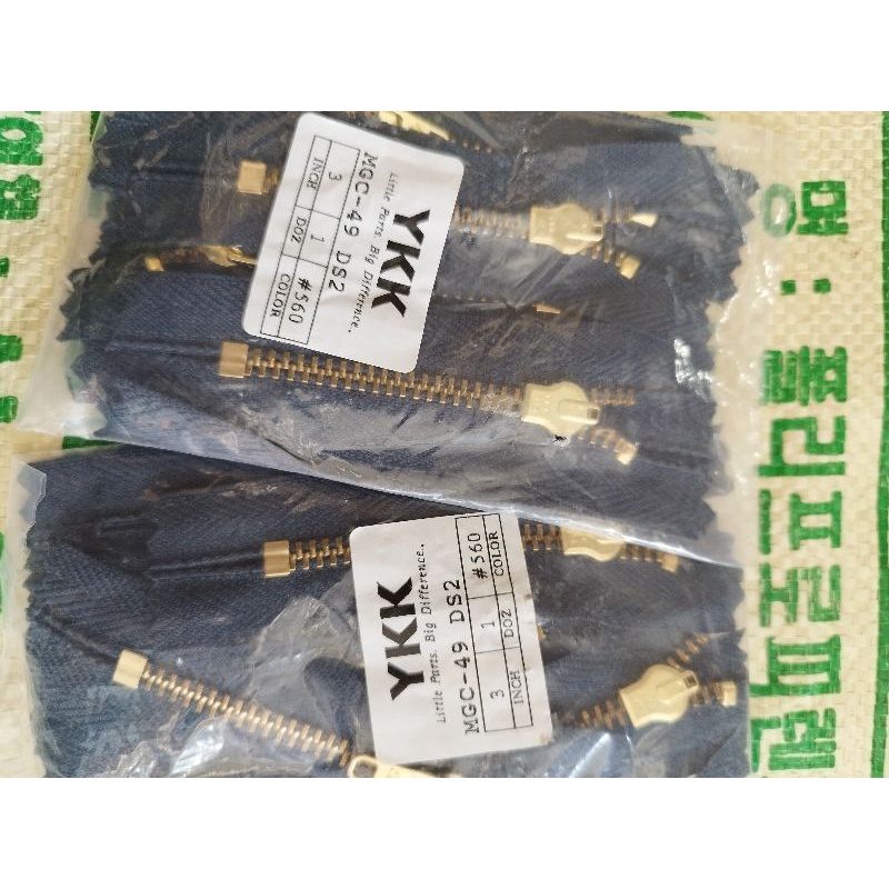 Jual (1 lusin) Resleting Jeans YKK 4 inch 5 inch 6 inch 7 inch - resleting levis YKK MGC-49 ...