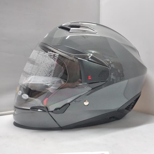Jual Helm Zeus ZS-611C Grey11C Modular New!! | Shopee Indonesia