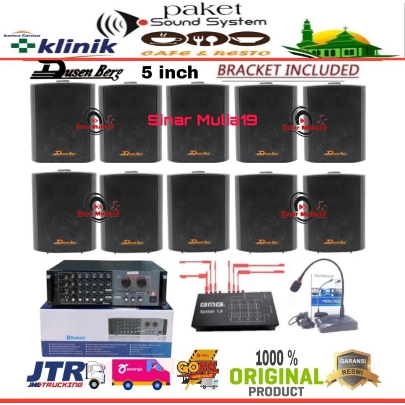 Jual Paket Sound System Untuk Cafe,Klinik,Hotel,Dll. 10 Titik Speaker"5 ...