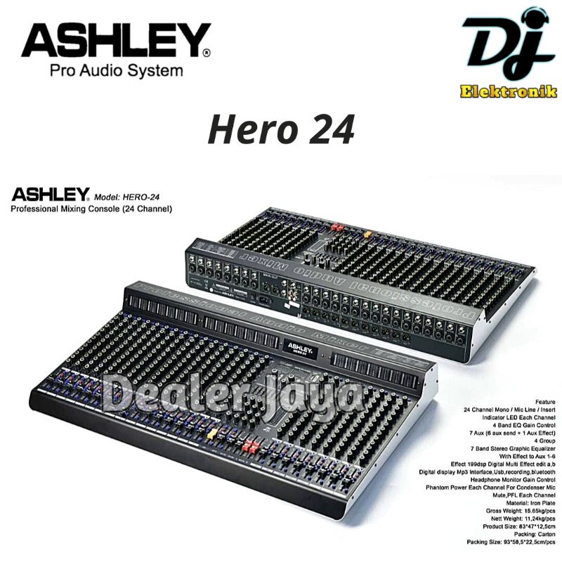 Jual Mixer Analog Ashley HERO 24 / HERO24 - 24 channel | Shopee Indonesia