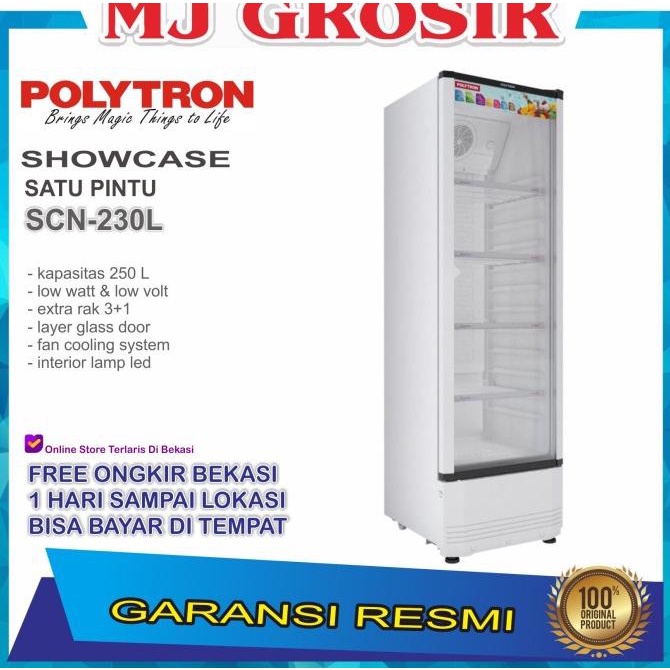 Jual Showcase Polytron Scn 230 L 4 Rak Display Cooler Kulkas Low Watt ...