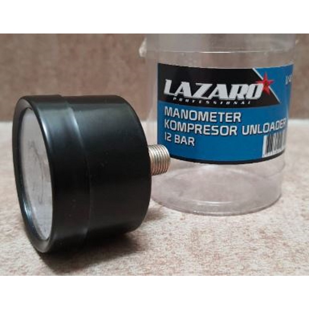 Jual Manometer Kompresor Unloader 12 Bar/Meteran Pengukur Tekanan Udara ...